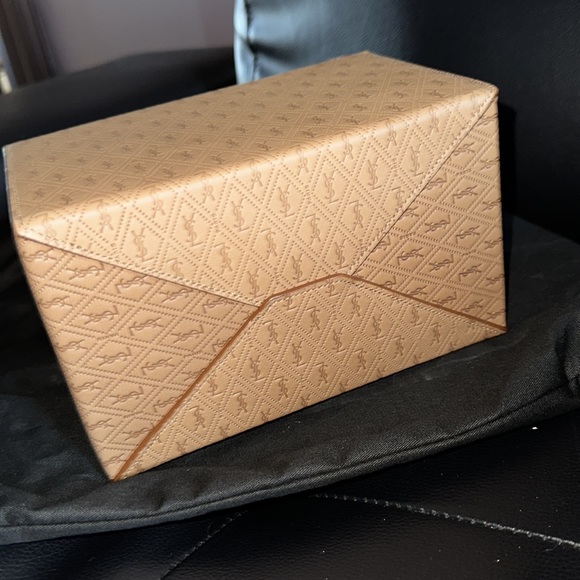 Saint Laurent | Bags | Ysl Lunch Box Take Away Box Bag 223 Brown Gold ...